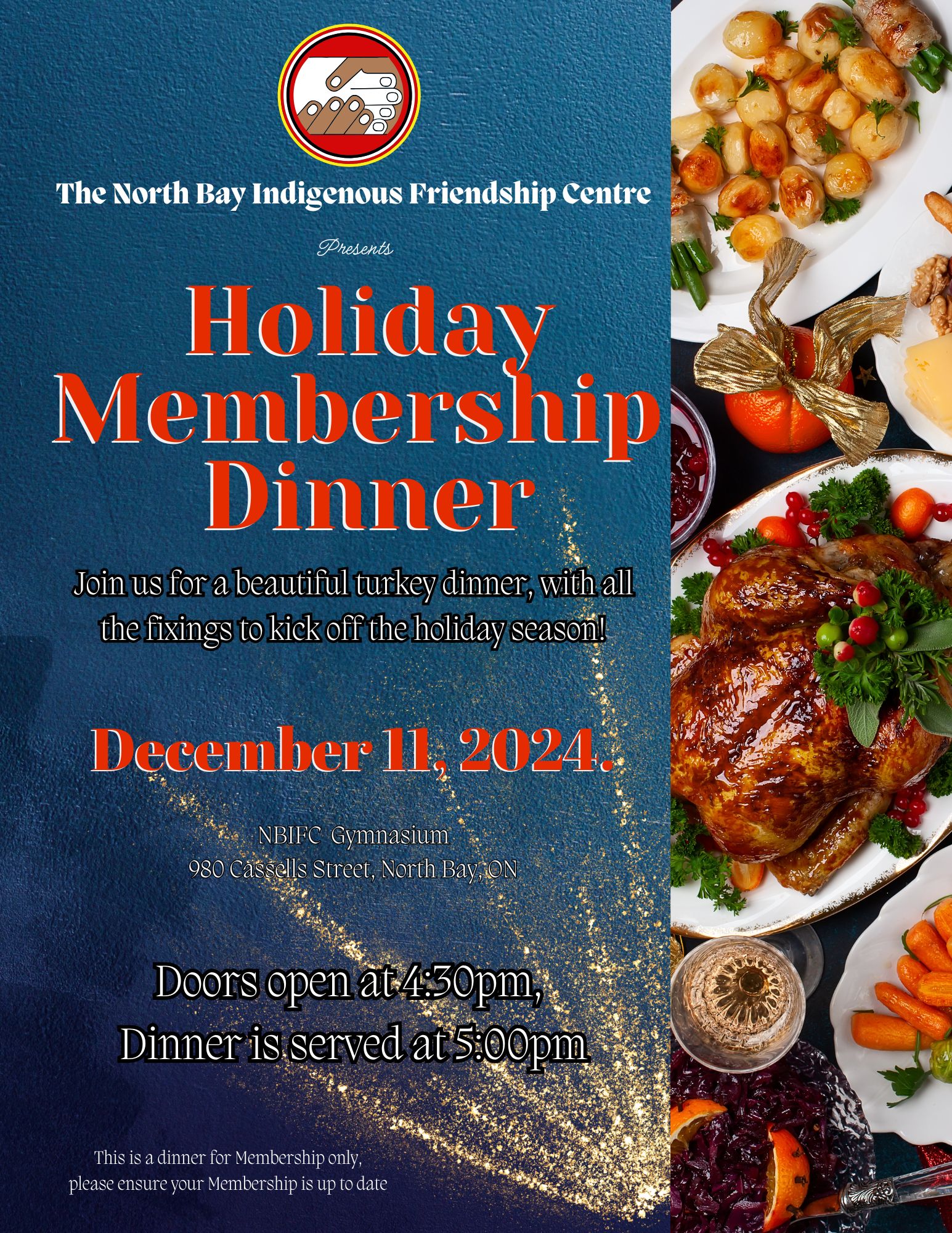 Membership Holiday Dinner – North Bay Indigenous Friendship Centre